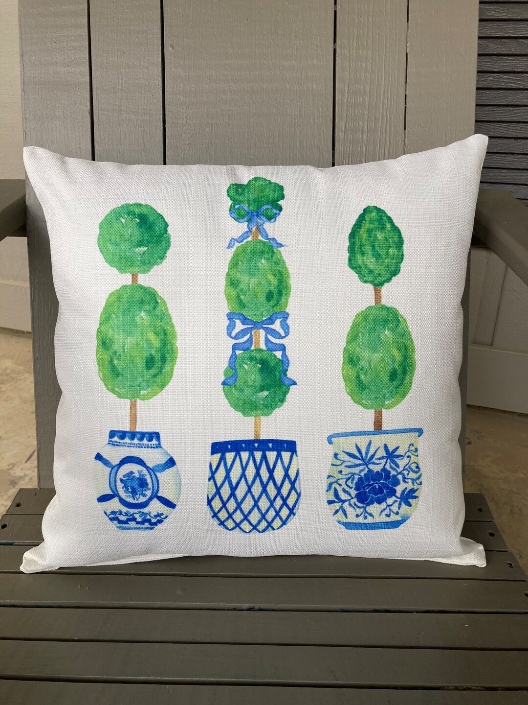 Indoor Outdoor Sublimated Chinoiserie Topiary Pillow Covers - Etsy