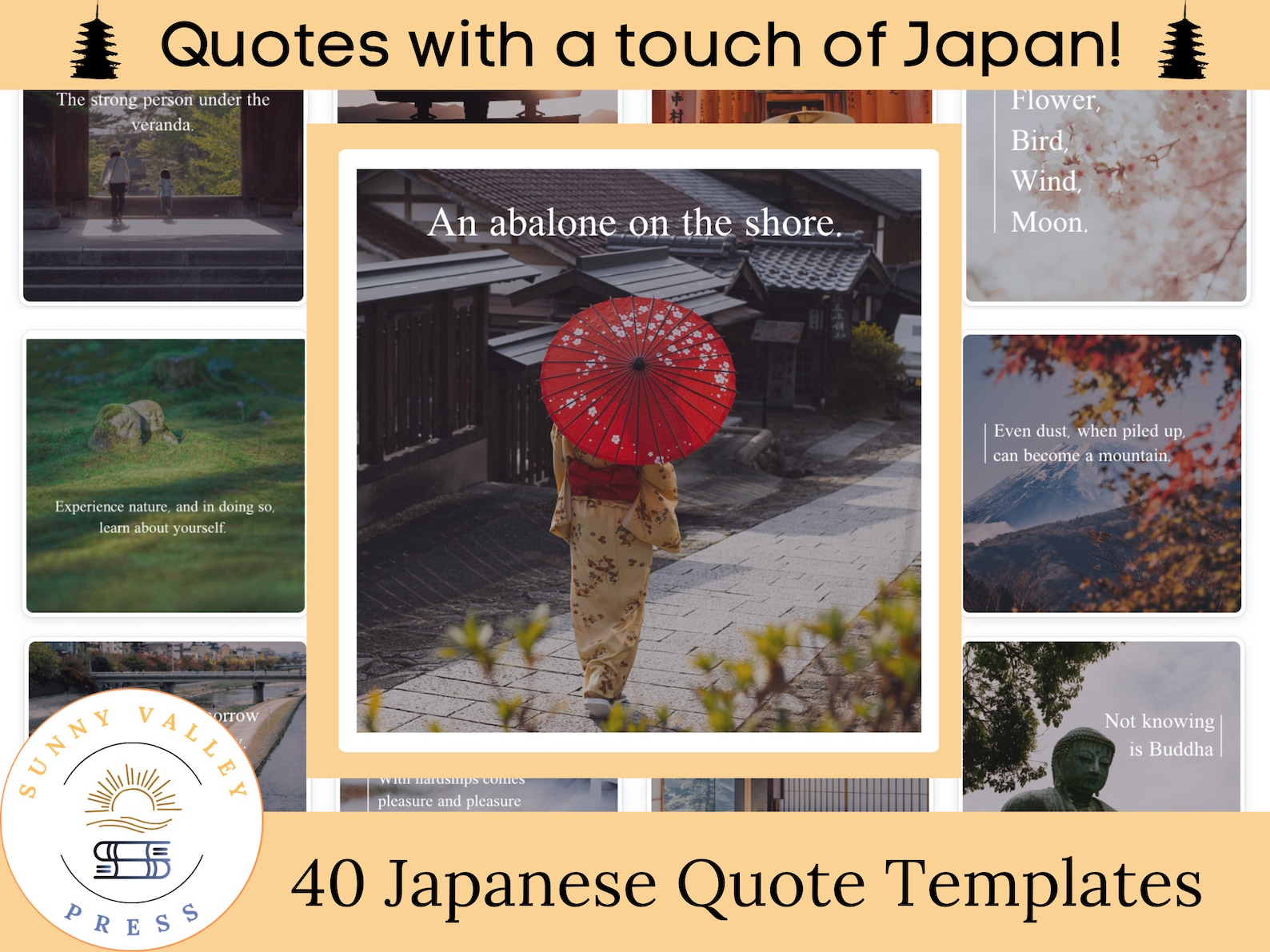 40 Japanese Quote CANVA Templates for Instagram and Facebook Posts and ...