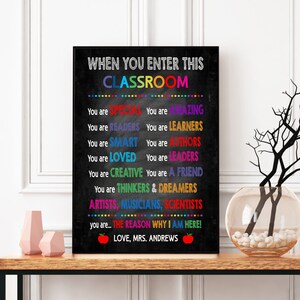 Personalized Classroom Teacher Poster, When You Enter This Classroom ...