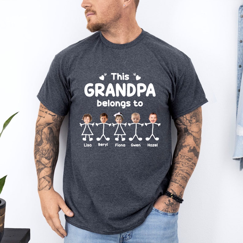 Personalized This Dad Belongs to T-shirt – Custom Kids’ Names for Dad ...