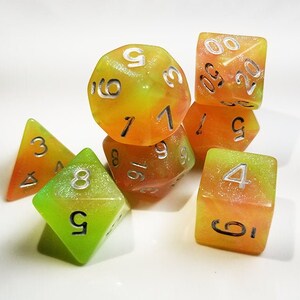 Dnd Dice Set / Blue Shimmer "sun Opal" / RPG Polyhedral Dice, D&D Dice ...