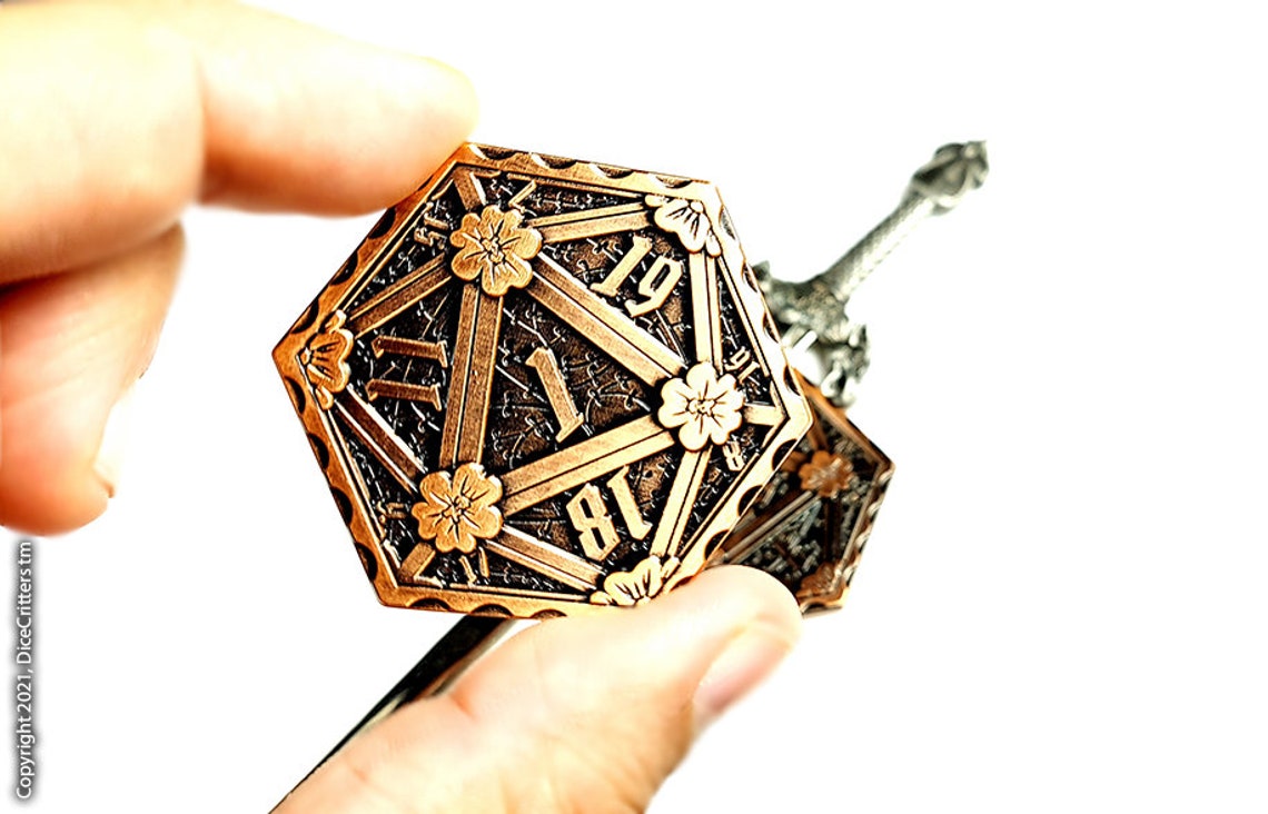 2-sided D2 Dnd Coin / Flip for It CRIT or FAIL / RPG - Etsy