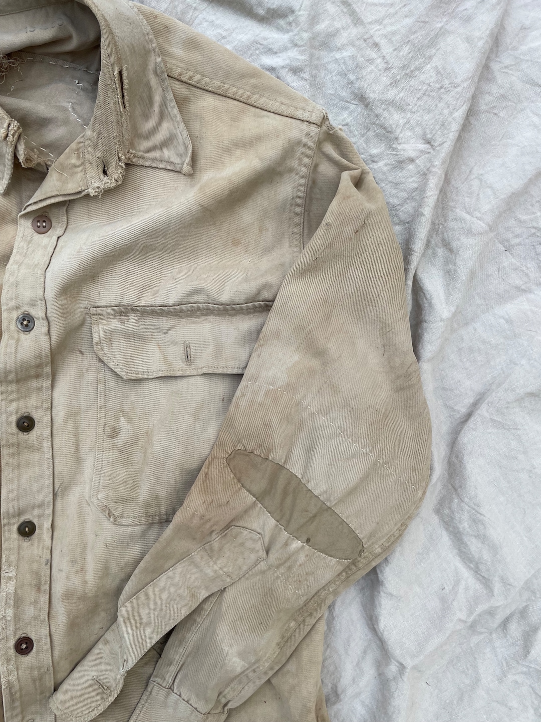 Thrashed Military Shirt / Movie Prop Shirt - Etsy