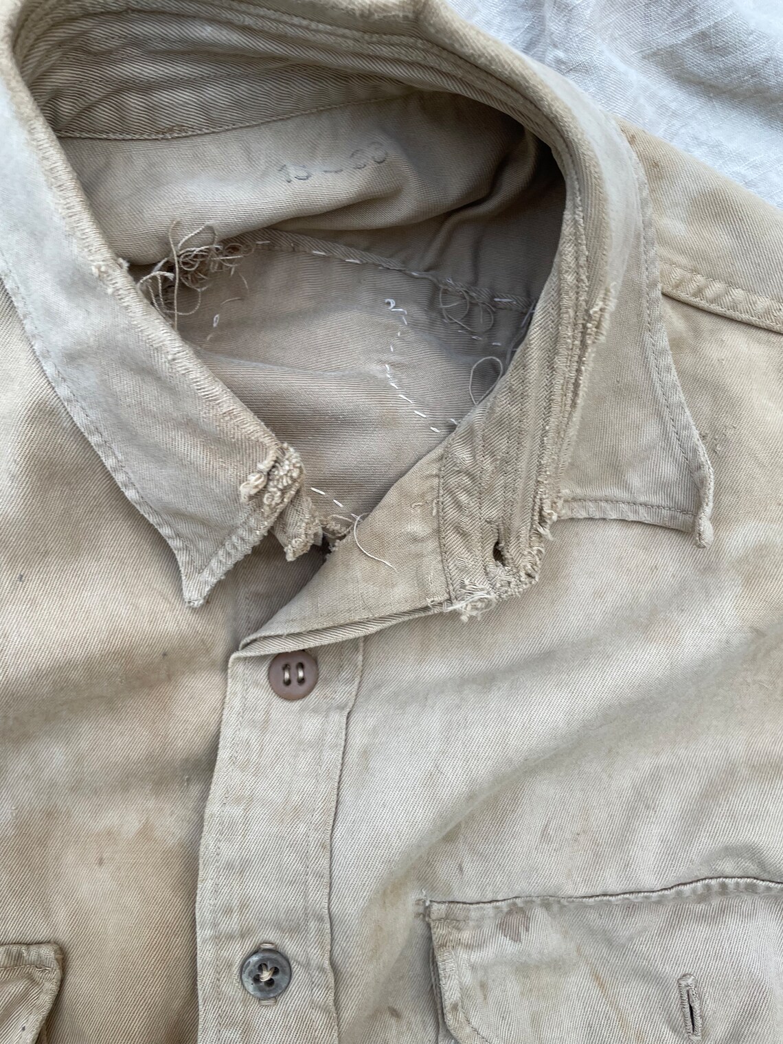 Thrashed Military Shirt / Movie Prop Shirt - Etsy