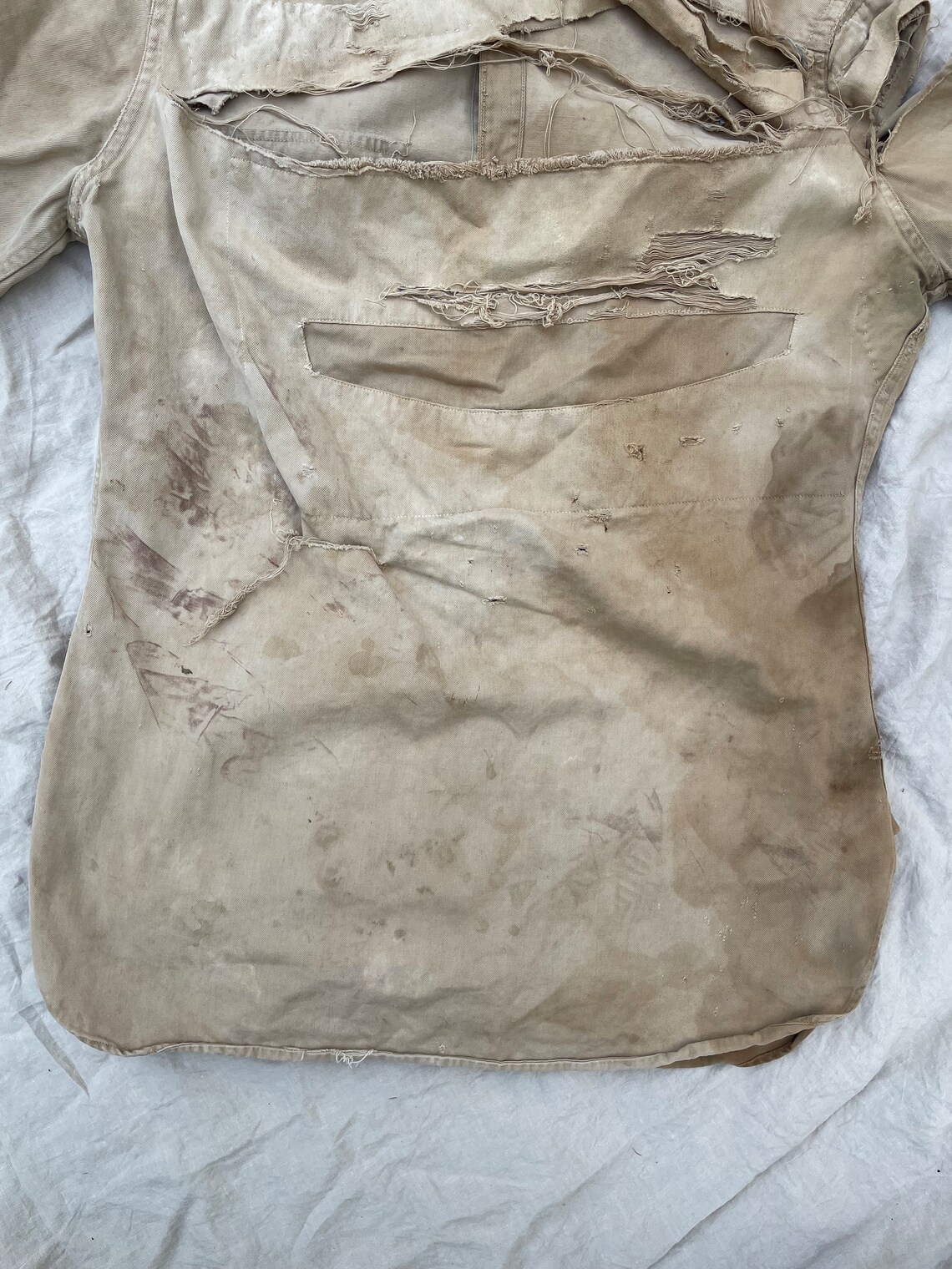 Thrashed Military Shirt / Movie Prop Shirt - Etsy