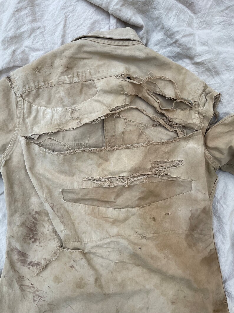 Thrashed Military Shirt / Movie Prop Shirt - Etsy