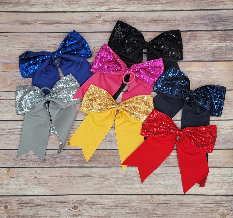 Sequin Glitter Cheer Bow: Sparkle Hair Bow - Etsy