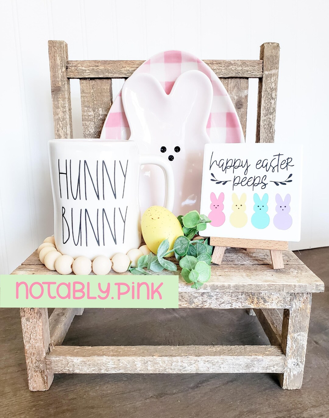 CLEARANCE - Happy Easter Peeps Sign - Easel Sign - Etsy