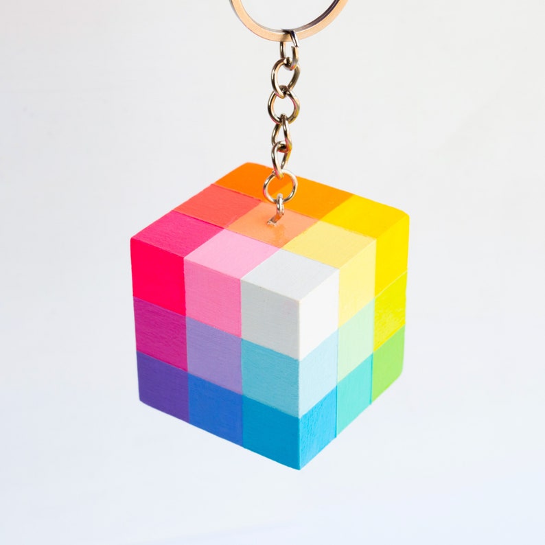 Mini Color Cube 3d Rainbow Color Theory Sculpture Painting - Etsy