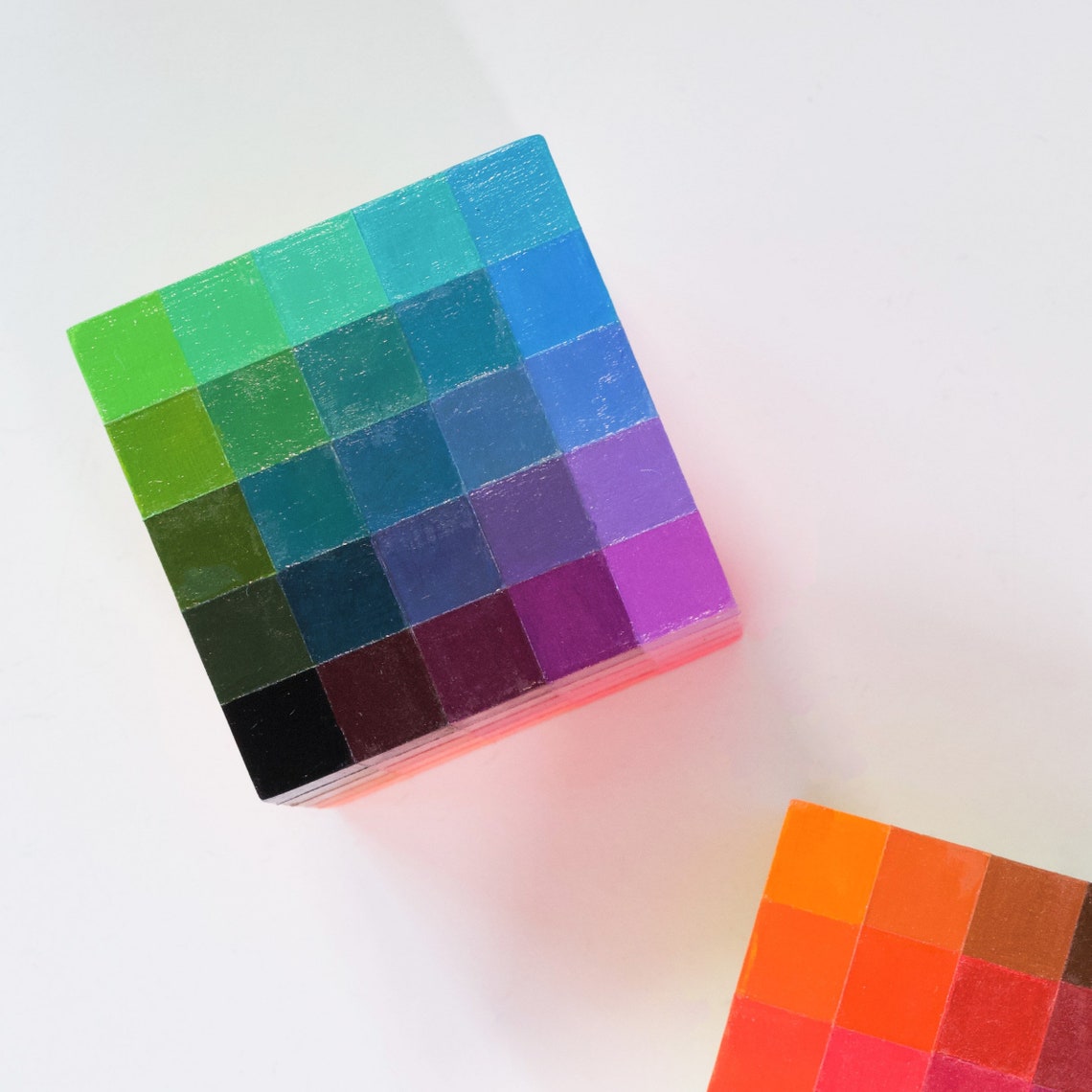 Color Cube 3d rainbow color theory sculpture painting | Etsy