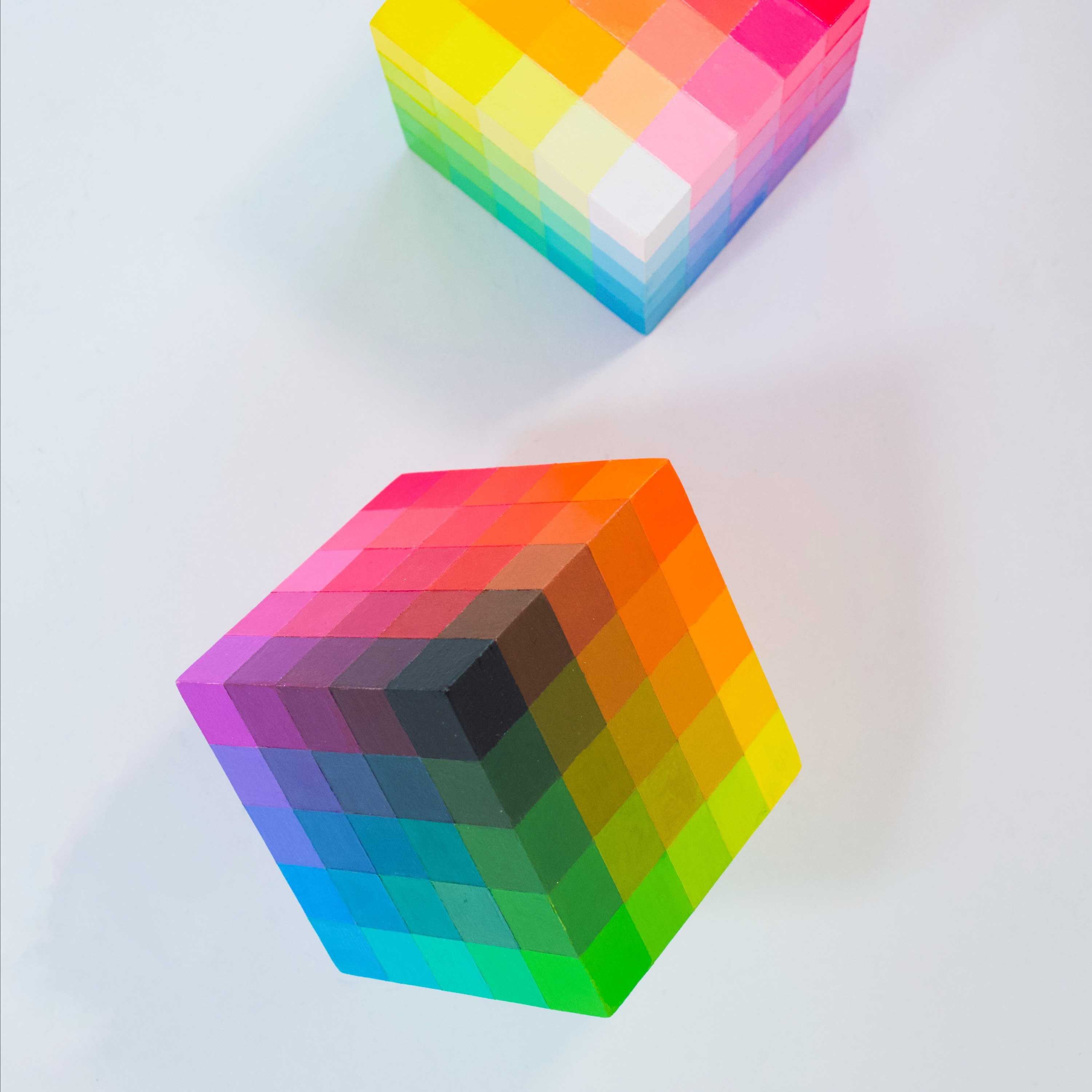Color Cube 3d rainbow color theory sculpture painting | Etsy