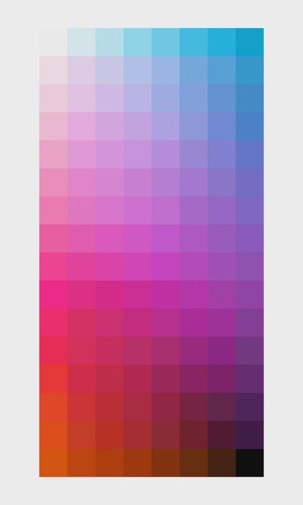 Orange/pink/blue Color Theory Gradient Limited Edition Fine Art Print ...