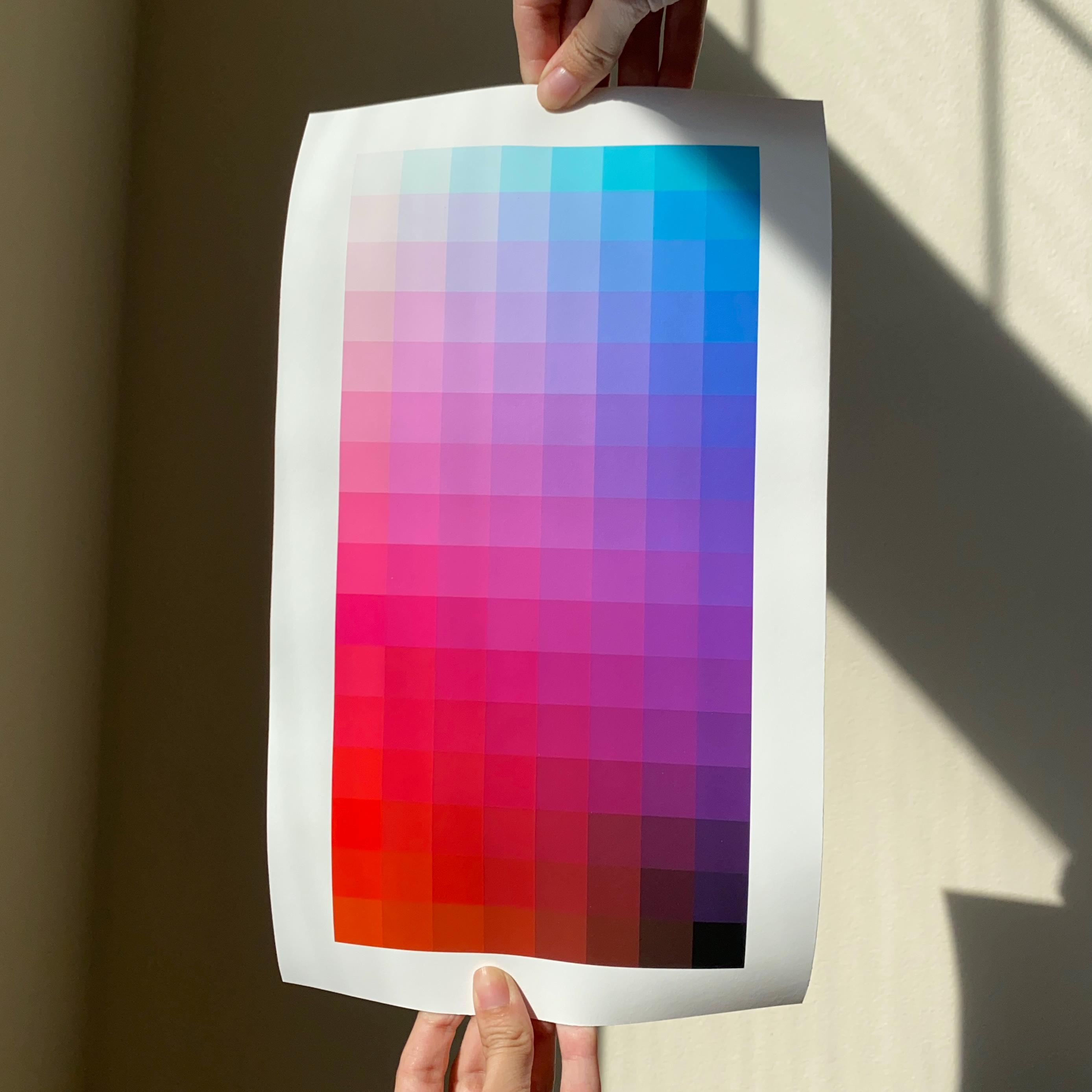 Orange/pink/blue Color Theory Gradient Limited Edition Fine Art Print ...
