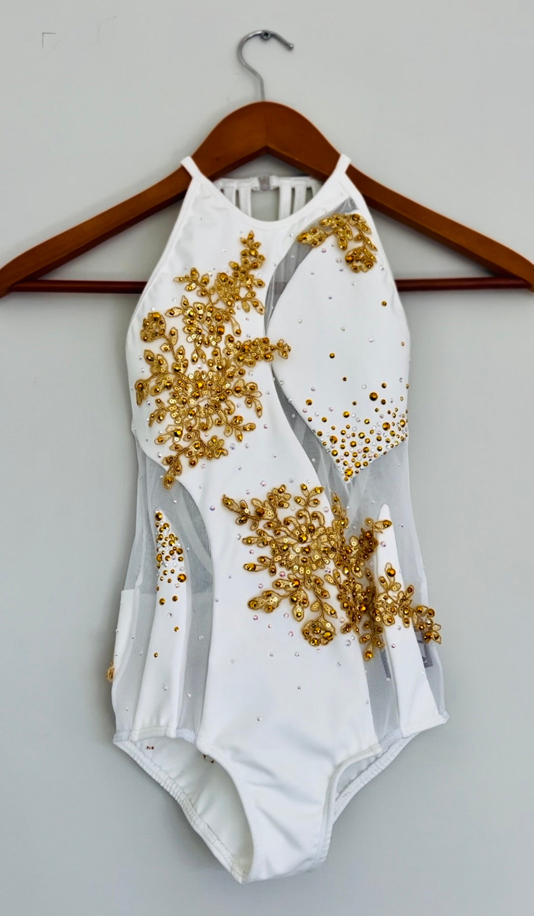 You're Golden - Stunning White and Gold Solo Dance Costume and ...