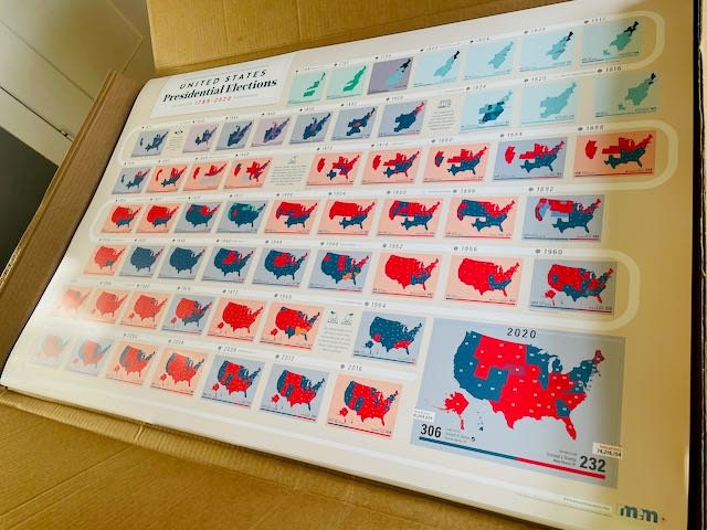 U.S. Presidential Electoral Map Poster - Etsy