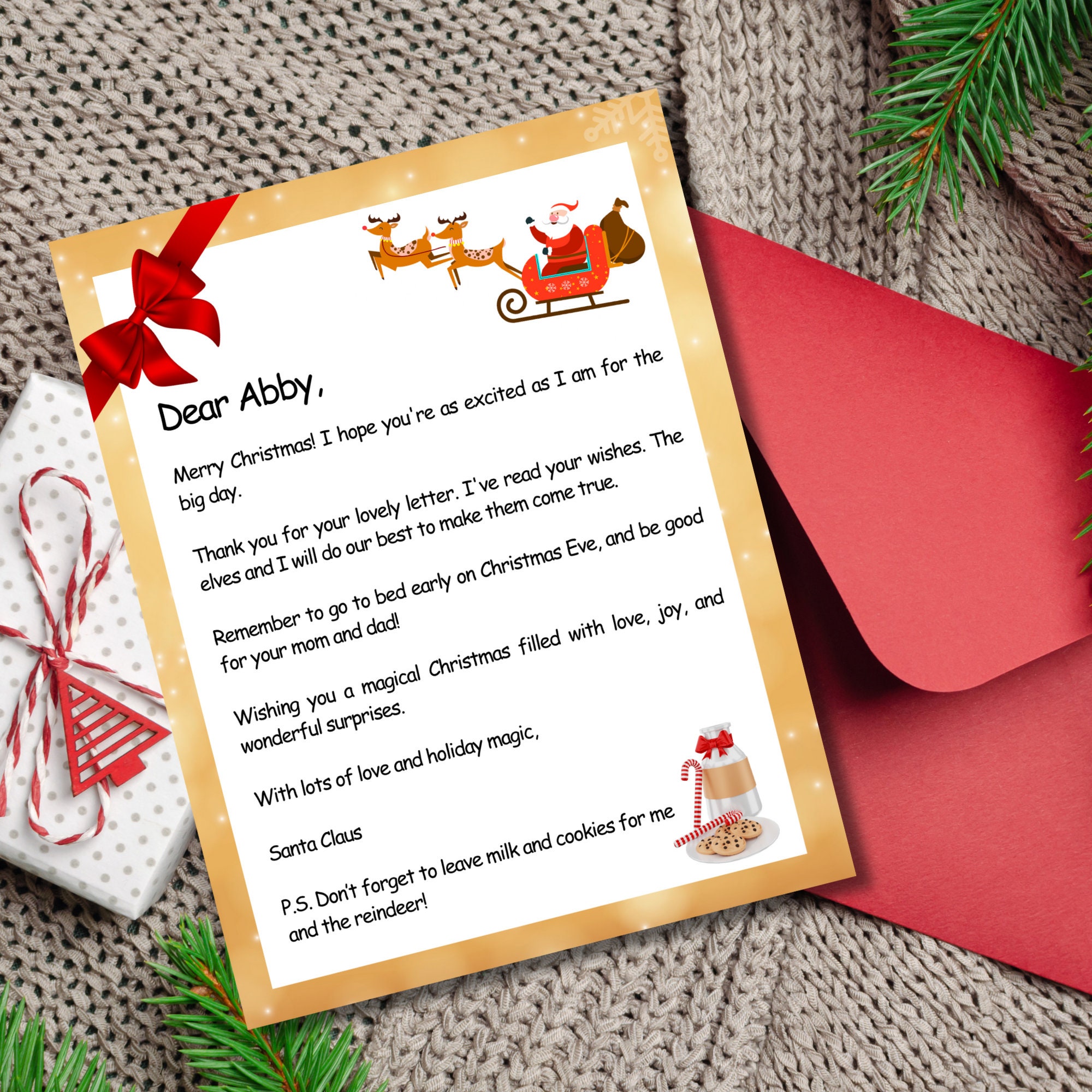 Personalized Letter From Santa, Printable Letter From Santa ...