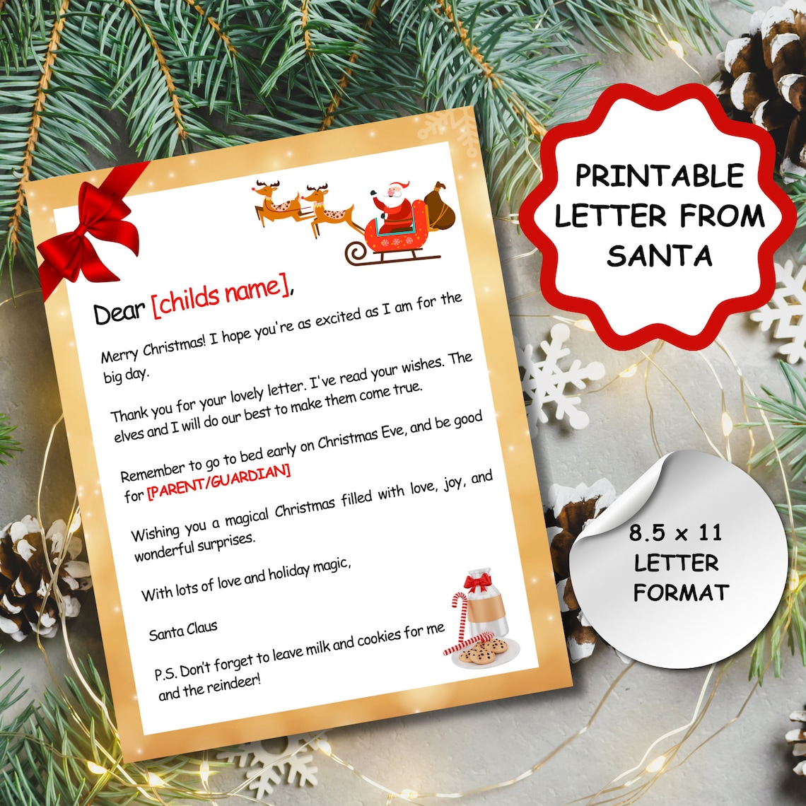 Personalized Letter From Santa, Printable Letter From Santa ...
