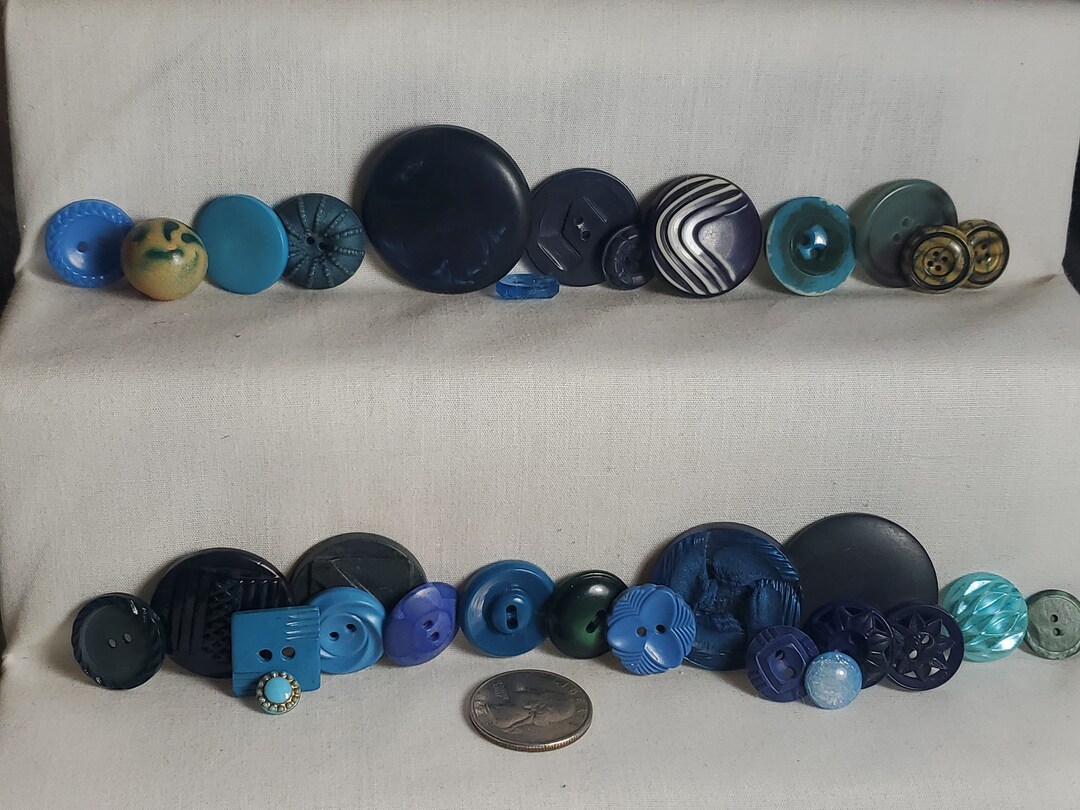 Vintage Blue Buttons - Etsy