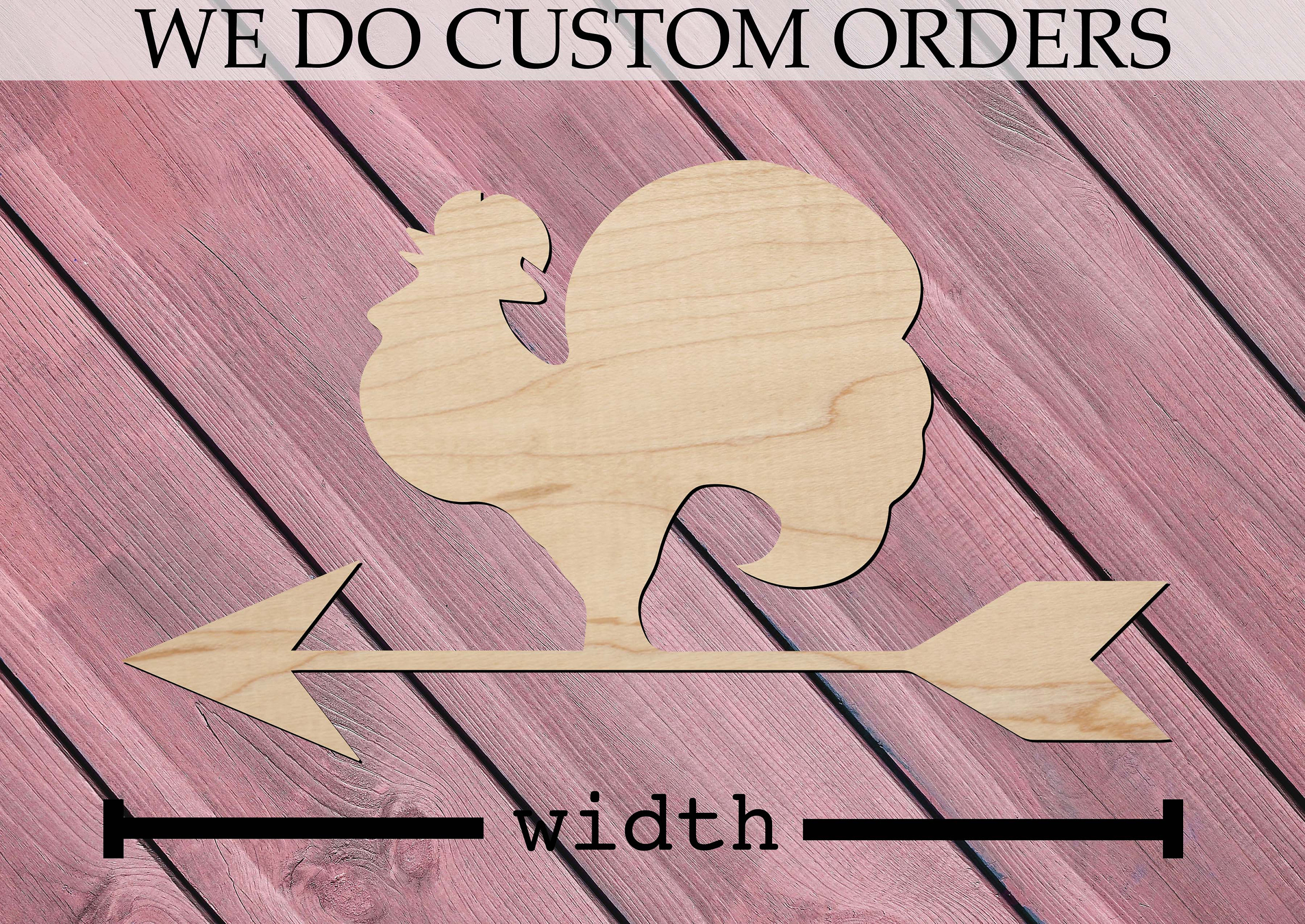 Rooster and Wind Vane Cut Out Farm Shape Laser Cut Weather | Etsy