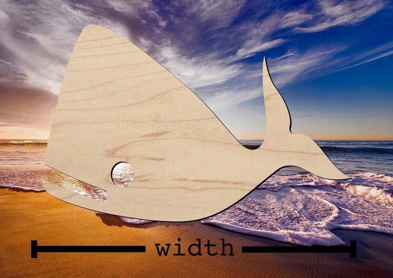 Whale Cut Out - Sea Animal Shape- Laser Cut Whale From Wood - Etsy