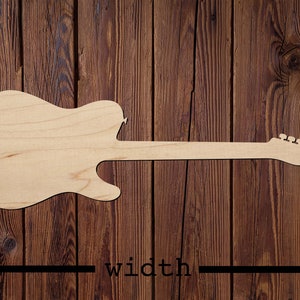 Electric Guitar Cut Out - Instrument Shape - Laser Cut Guitar From Wood ...