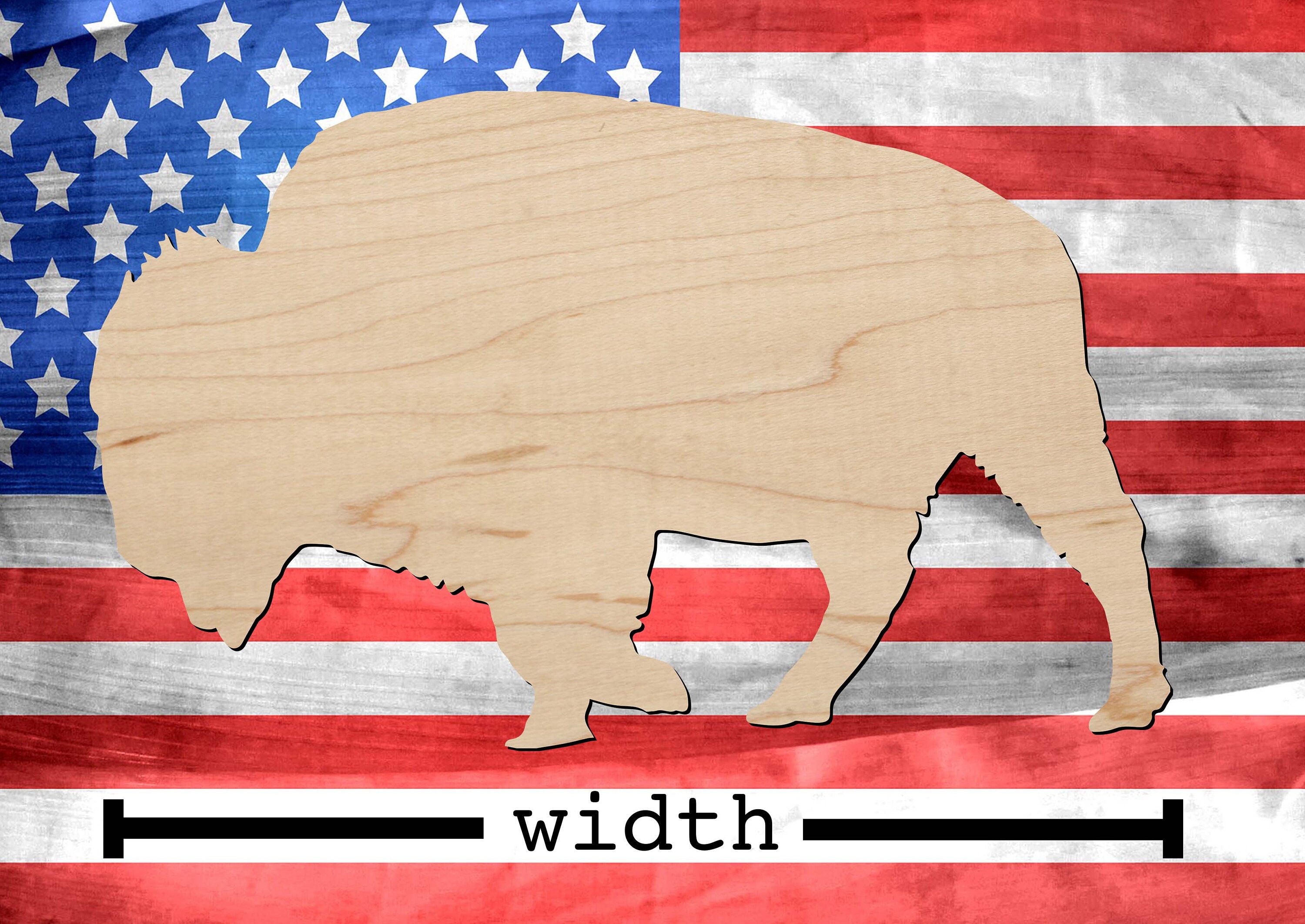 Bison Cut Out Animal Shape Laser Cut Buffalo from Wood | Etsy