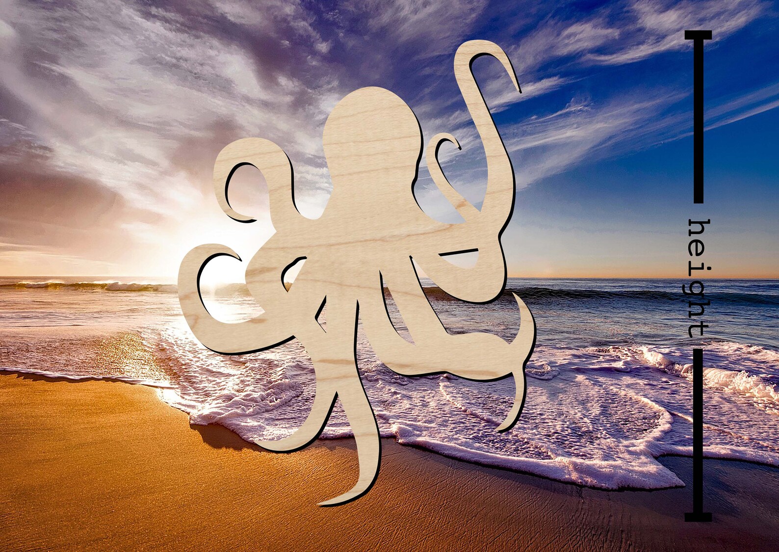 Octopus Cut Out Sea Animal Shape Laser Cut Octopus from - Etsy