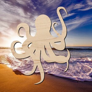 Octopus Cut Out - Sea Animal Shape - Laser Cut Octopus From Wood - Etsy