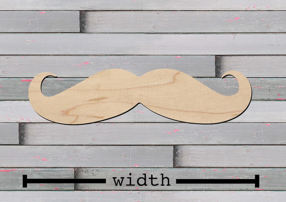 Moustache Cut Out - Manly Shape- Laser Cut Mustache From Wood - Etsy