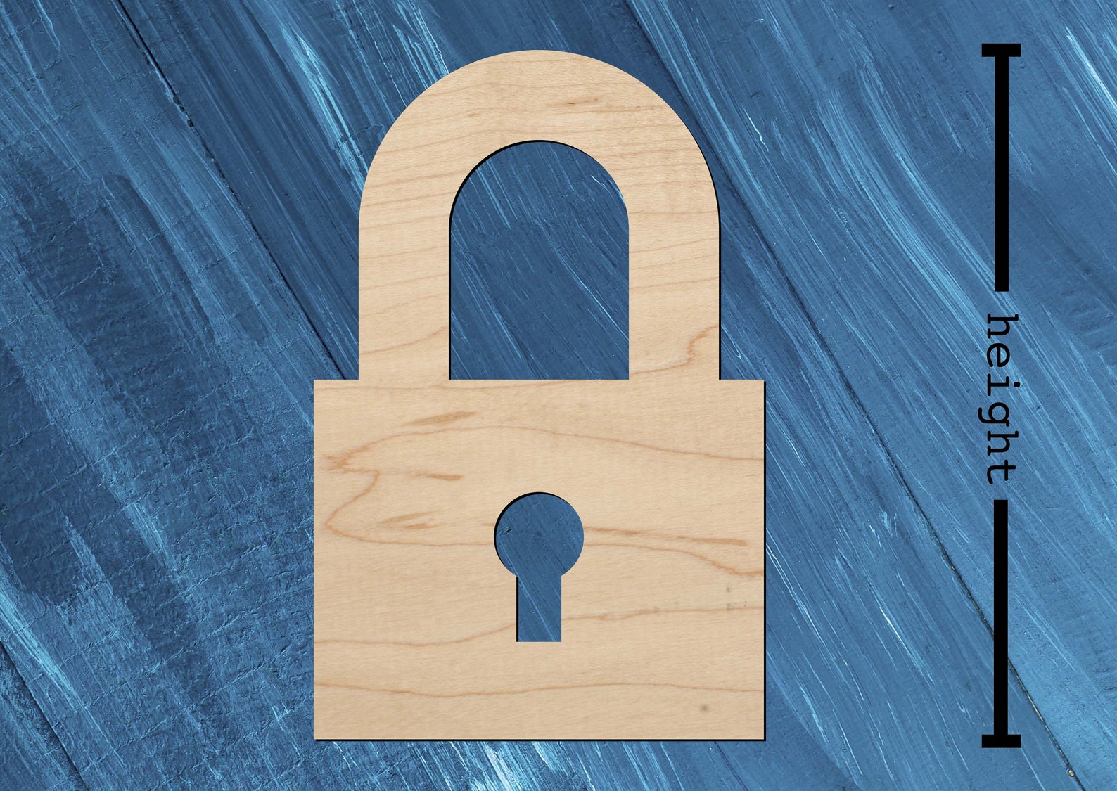 Padlock Cut Out Secure Lock Shape Laser Cut Lock and - Etsy