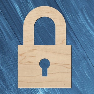Padlock Cut Out - Secure Lock Shape - Laser Cut Lock and Keyhole From ...