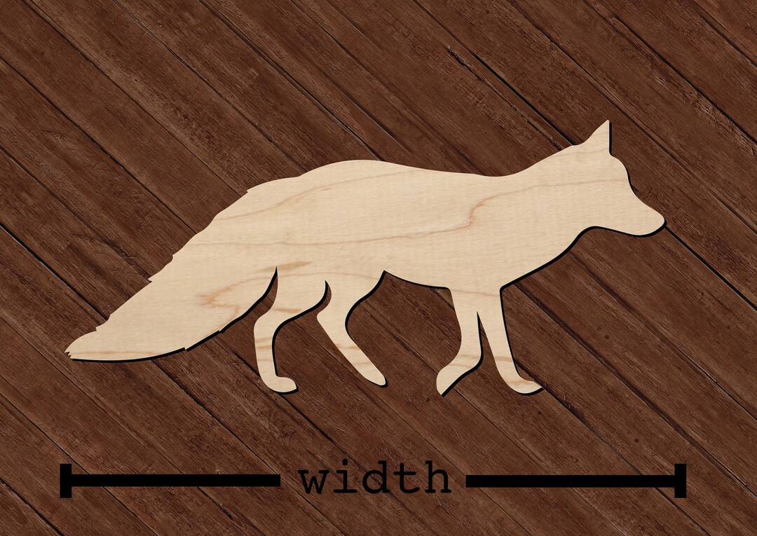 Fox Cut Out - Animal Shape - Laser Cut Fox From Wood - Etsy