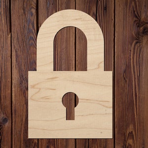Padlock Cut Out - Secure Lock Shape - Laser Cut Lock and Keyhole From ...