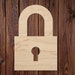 Padlock Cut Out Secure Lock Shape Laser Cut Lock and Keyhole From Wood ...