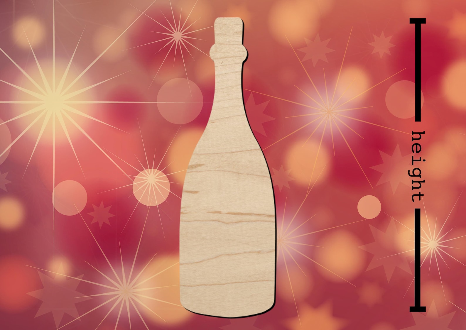 Champagne Bottle Laser Cut From Wood | Etsy
