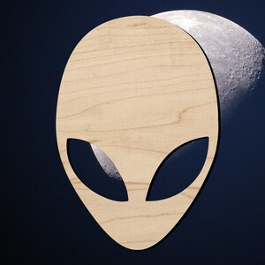 Alien Head Laser Cut Out - Wood Decoration - Etsy