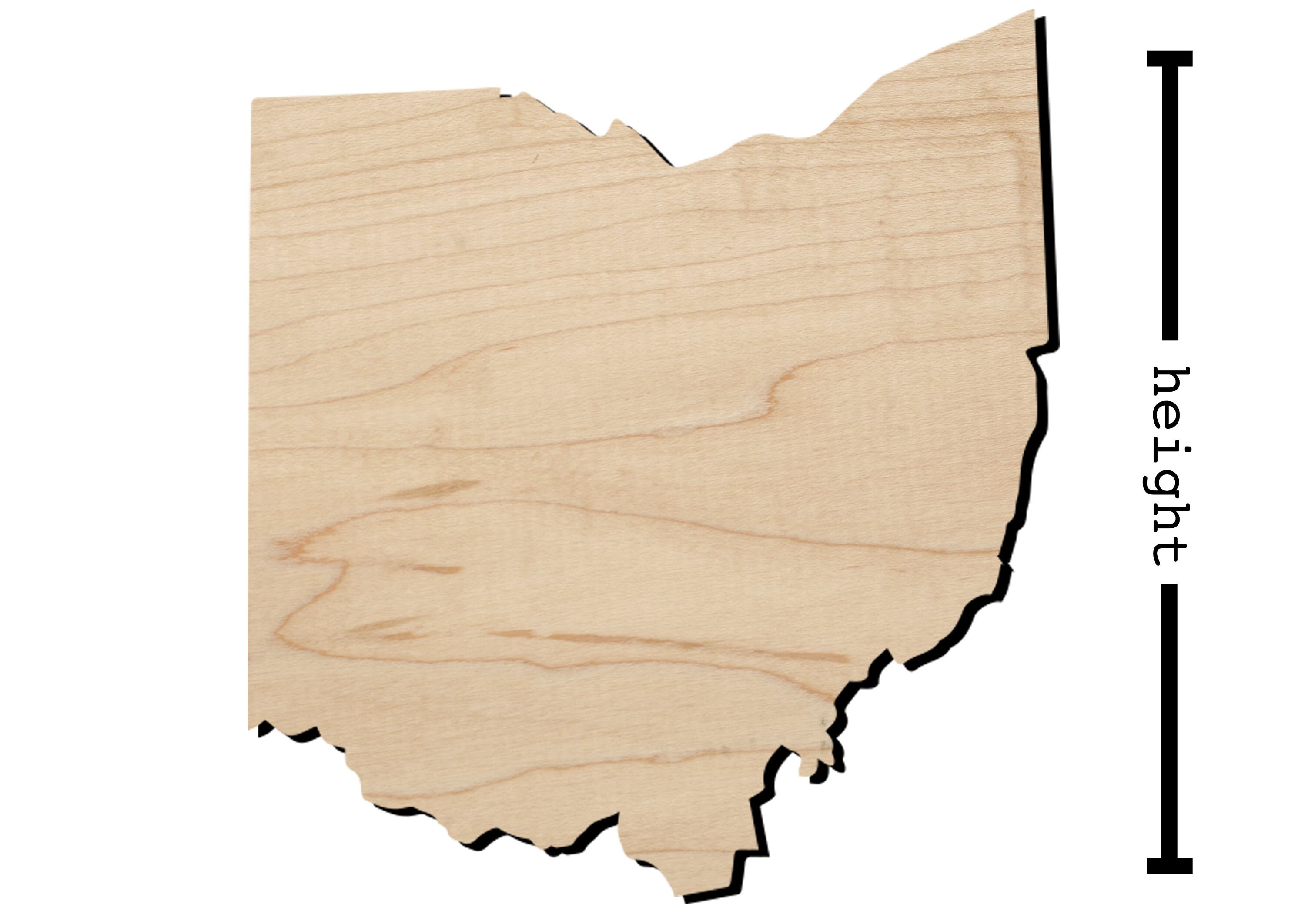 State of Ohio - Map Shapes - Laser Cut From Wood - Etsy