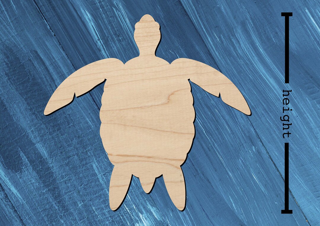 Sea Turtle Cut Out - Animal Shape - Laser Cut Turtle From Wood - Etsy