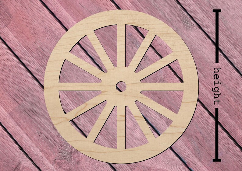 Wagon Wheel Cut Out Rustic Shape Laser Cut Wheel From Wood | Etsy