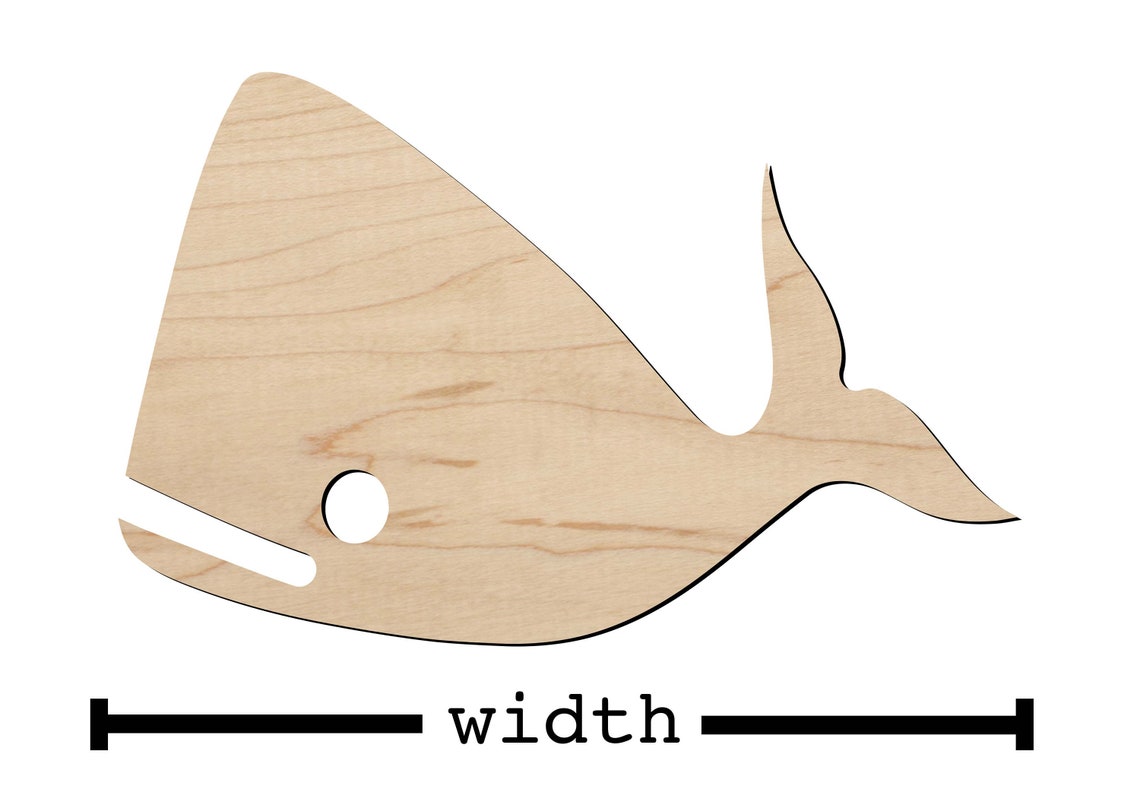 Whale Cut Out - Sea Animal Shape- Laser Cut Whale From Wood - Etsy