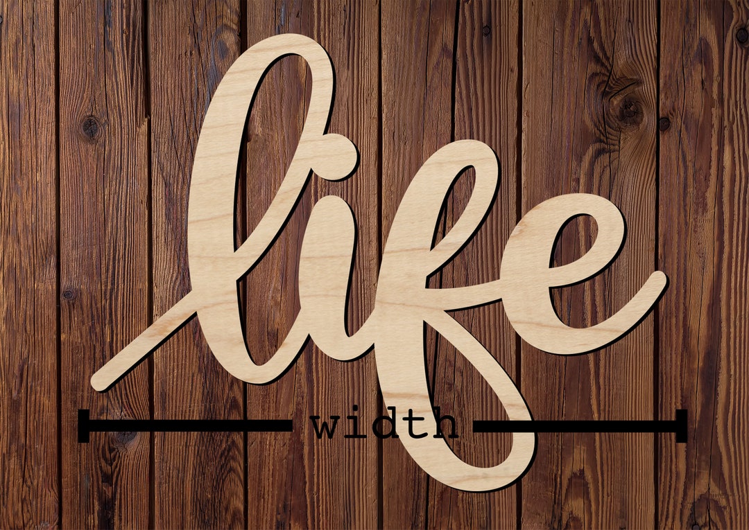 Life Word Cut Out - Laser Cut Life From Wood - Etsy