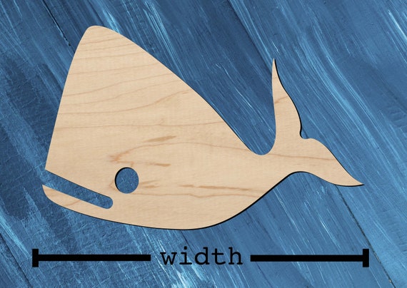 Whale Cut Out Sea Animal Shape Laser Cut Whale From Wood | Etsy