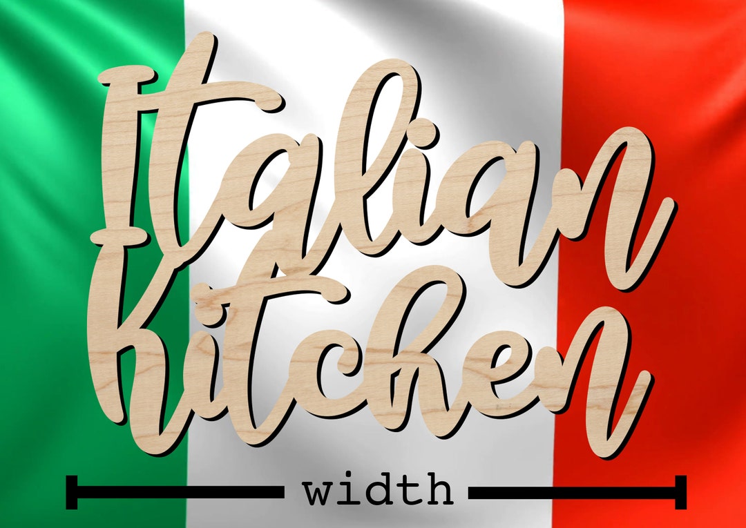 Italian Kitchen - Laser Cut Home Decor From Wood - Etsy