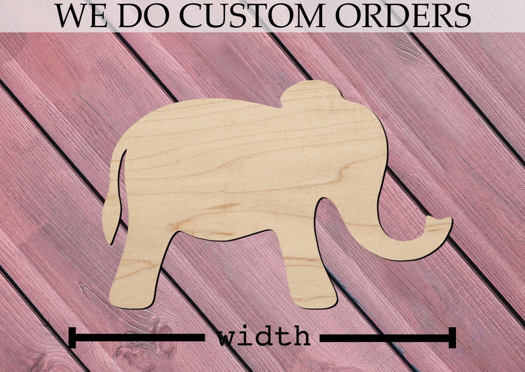 Baby Elephant Cut Out - Bedroom Wall Decoration - Laser Cut Elephant ...
