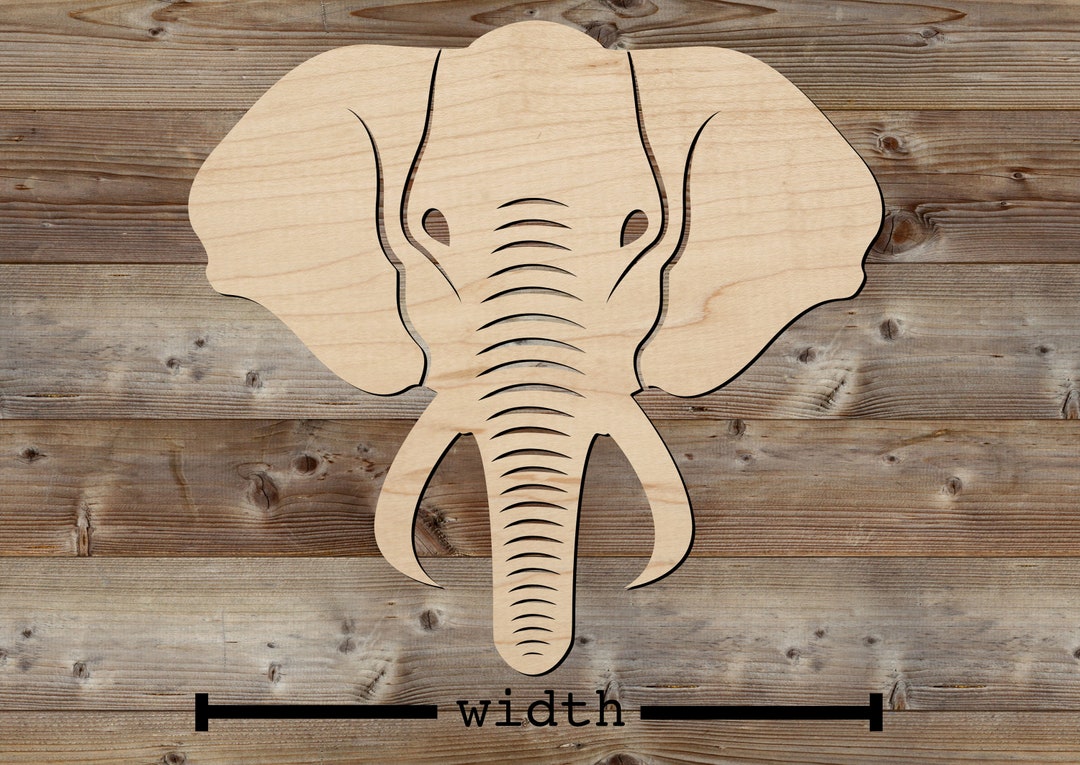 Elephant Cut Out - Animal Shapes - Laser Cut From Wood - Etsy