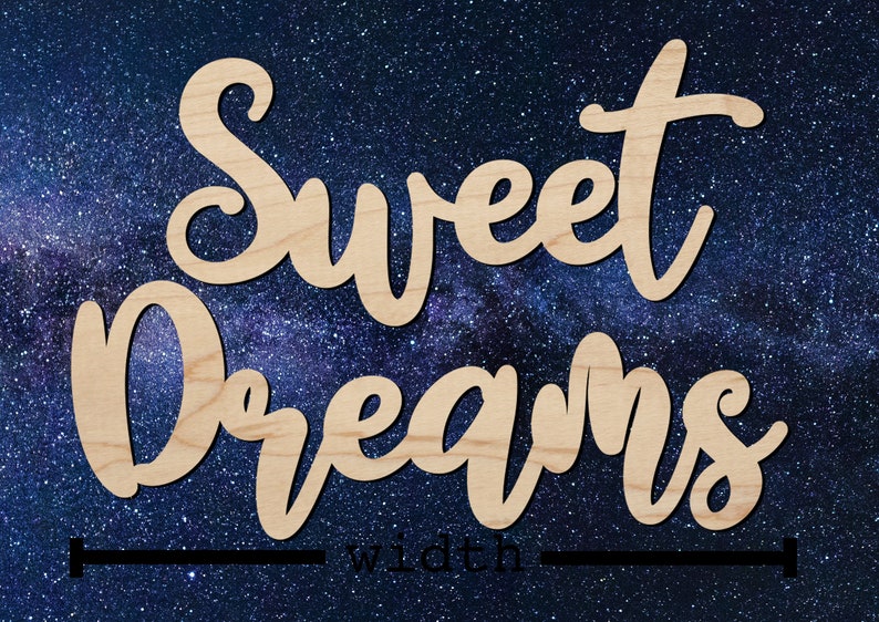 Sweet Dreams - Word Cutout Shape - Laser Cut From Wood - Etsy