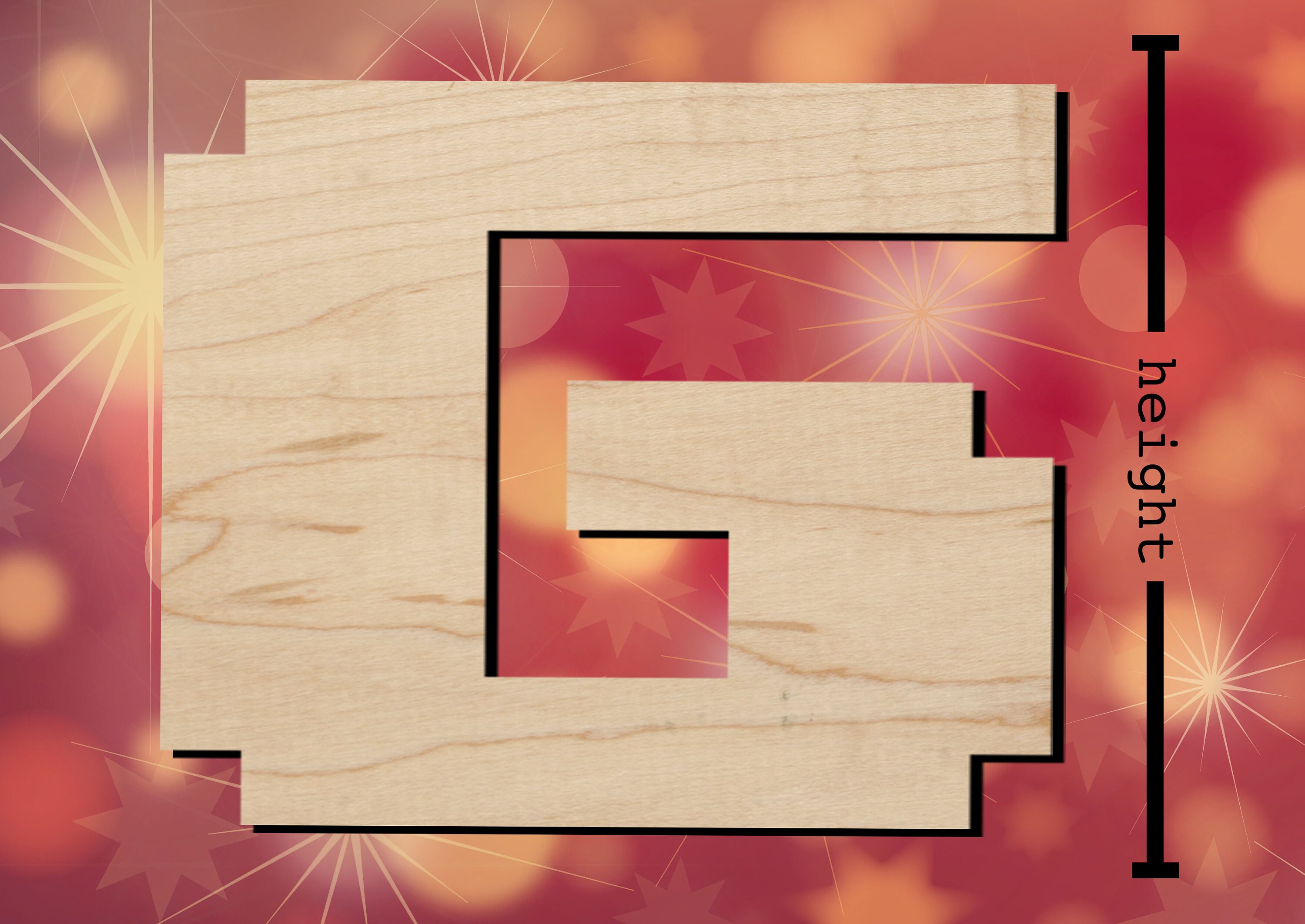 CUSTOM WALL SIGNS Pixel Font Laser Cut digits from Wood | Etsy