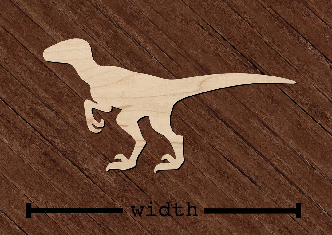 Velociraptor Cut Out - Dinosaur Shape - Laser Cut Raptor From Wood - Etsy
