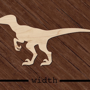 Velociraptor Cut Out - Dinosaur Shape - Laser Cut Raptor From Wood - Etsy