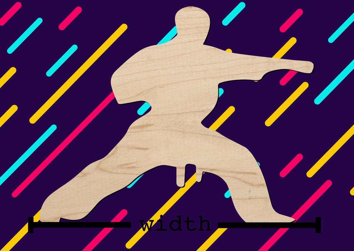 Karate Punch Cut Out Ninja Shape Laser Cut Fighter From - Etsy